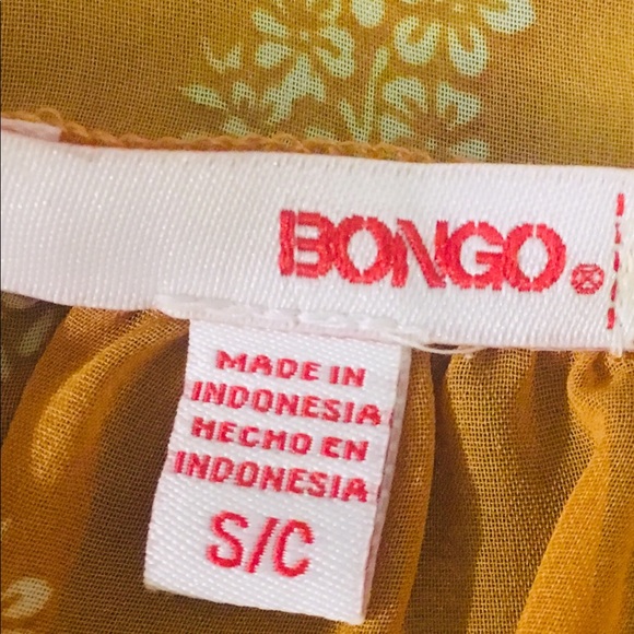 BONGO | Tops | Bongo Womens Top Mustard Tiny Floral Print Small | Poshmark
